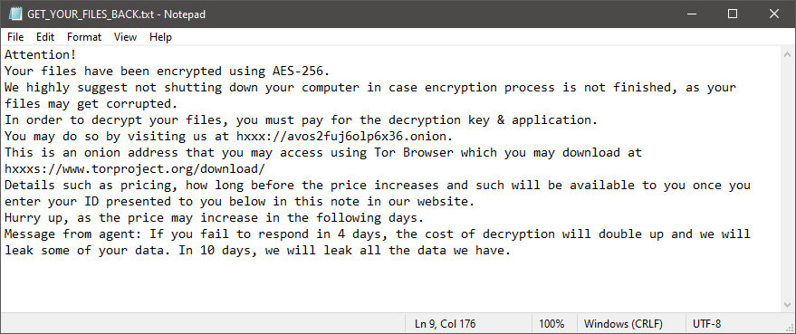 Remove AvosLocker Ransomware