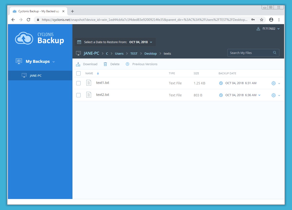 Cyclonis Backup 's Help File - Cyclonis